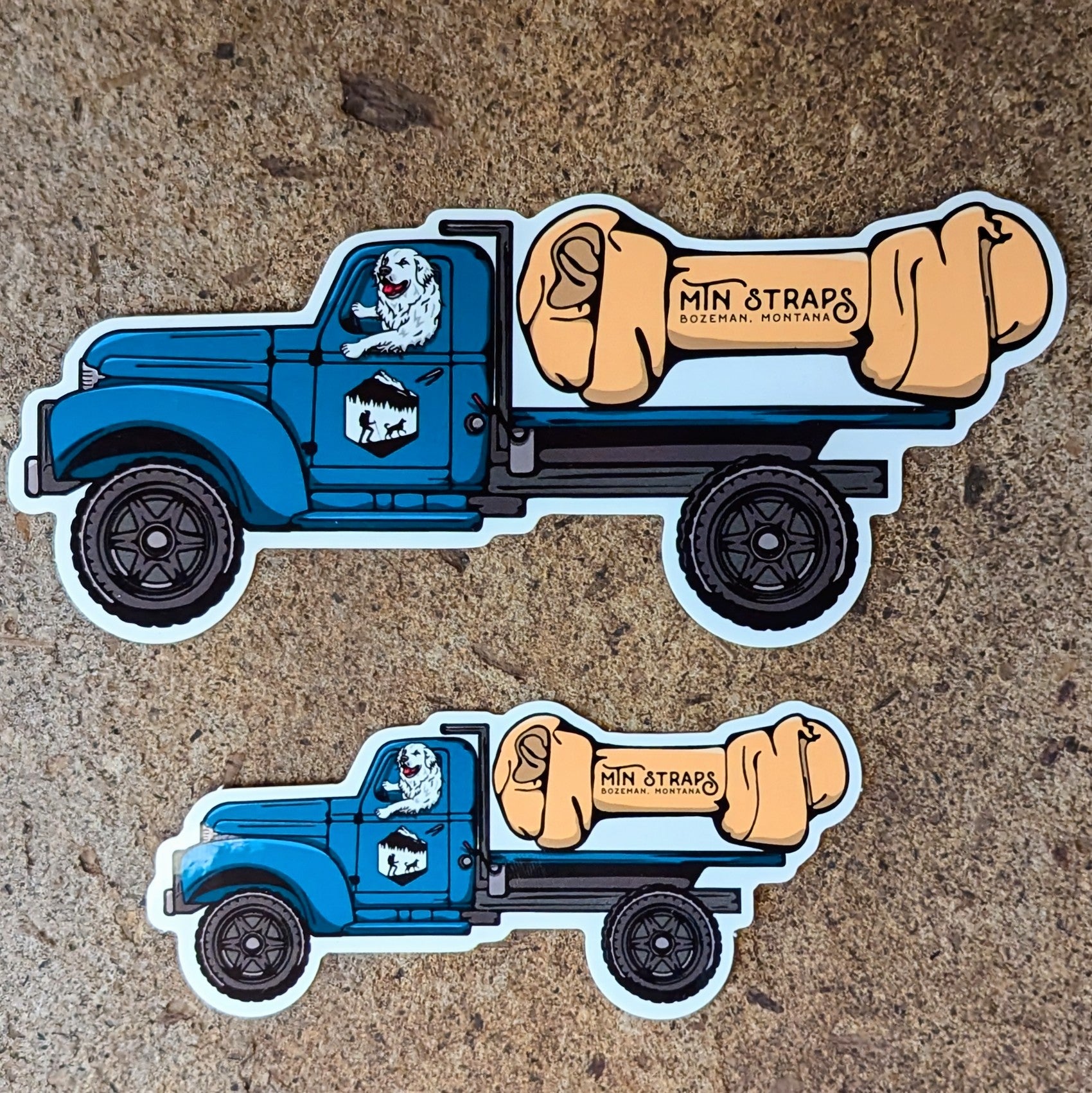 Mtn Straps Big Blue Sticker – MTN Straps